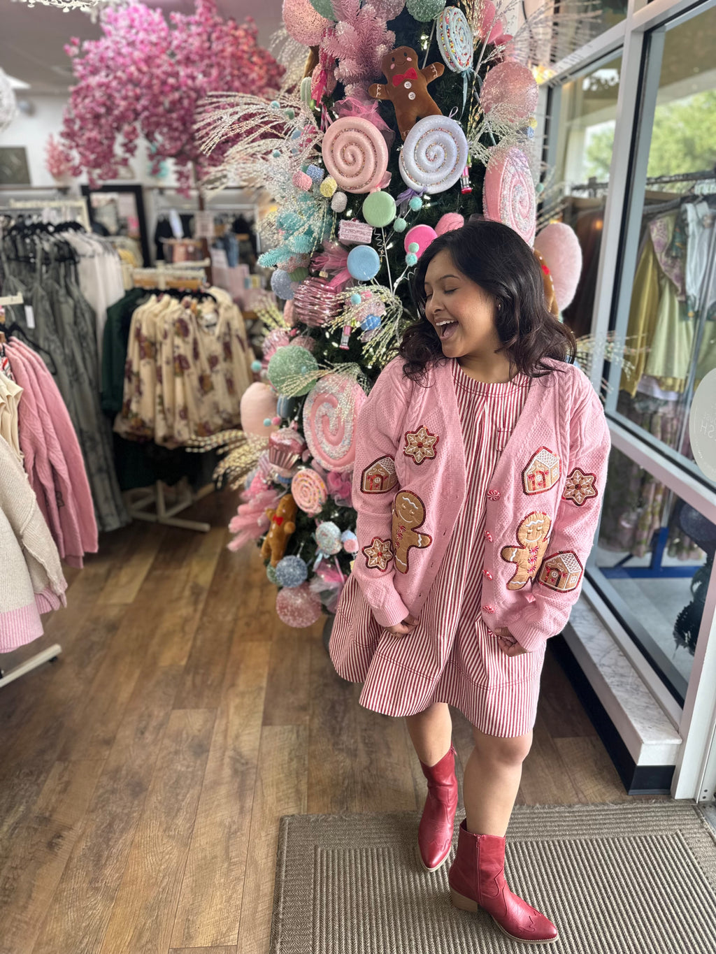 FINAL SALE- Pink Cable Knit Gingerbread Cardigan Top – The Gypsy Belle ...
